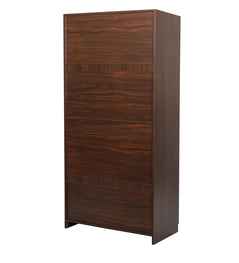Buy Regal Deluxe 2 Door Wardrobe with Drawer in White & Walnut Colour ...
