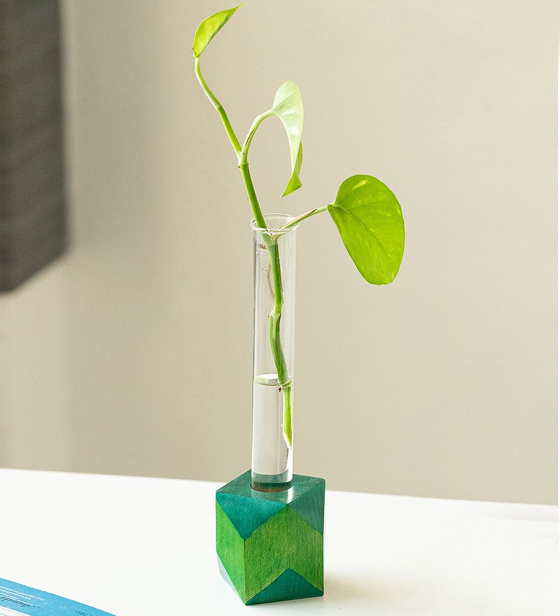 Buy Rhombus Brown Wood & Glass Planter by ExclusiveLane at 40% OFF by ...