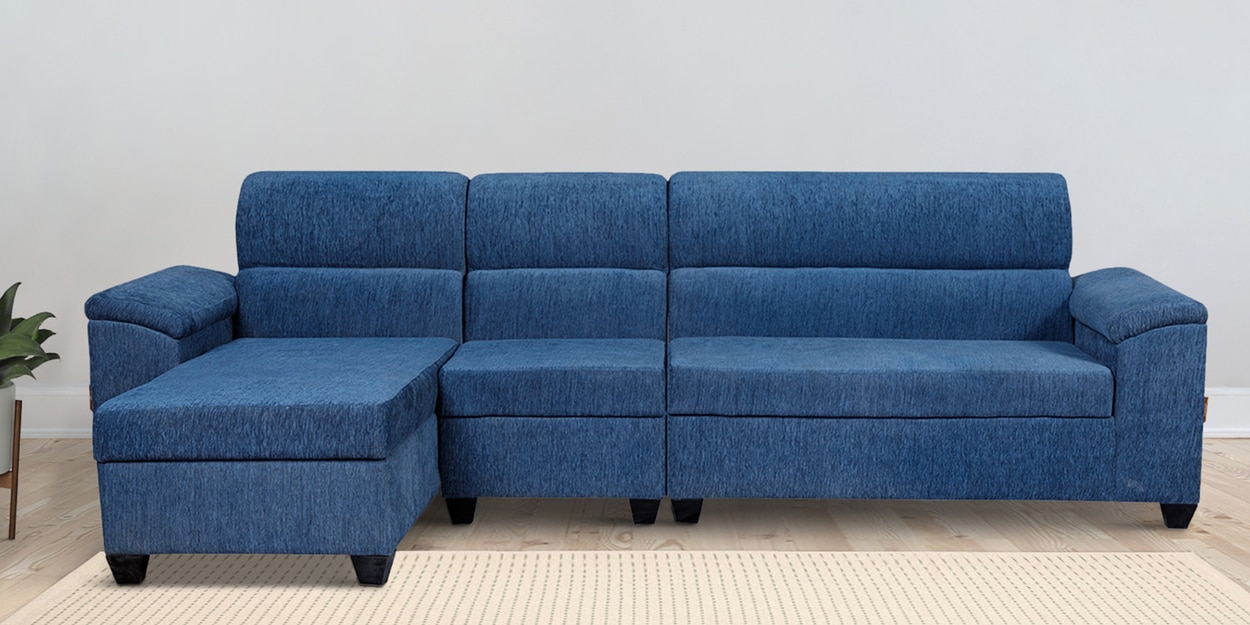Buy Rho Fabric 6 Seater Rhs Sectional Sofa In Navy Blue Colour at 20% ...