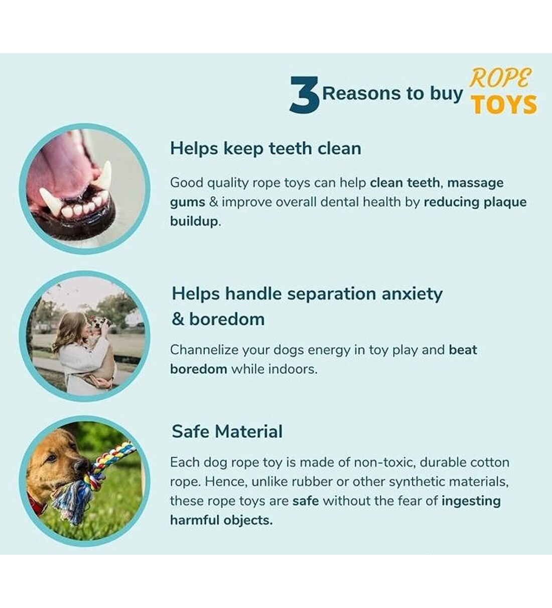 Buy Ring Shape Rope Toy in Multicolor Colour by Emily Pets Online ...