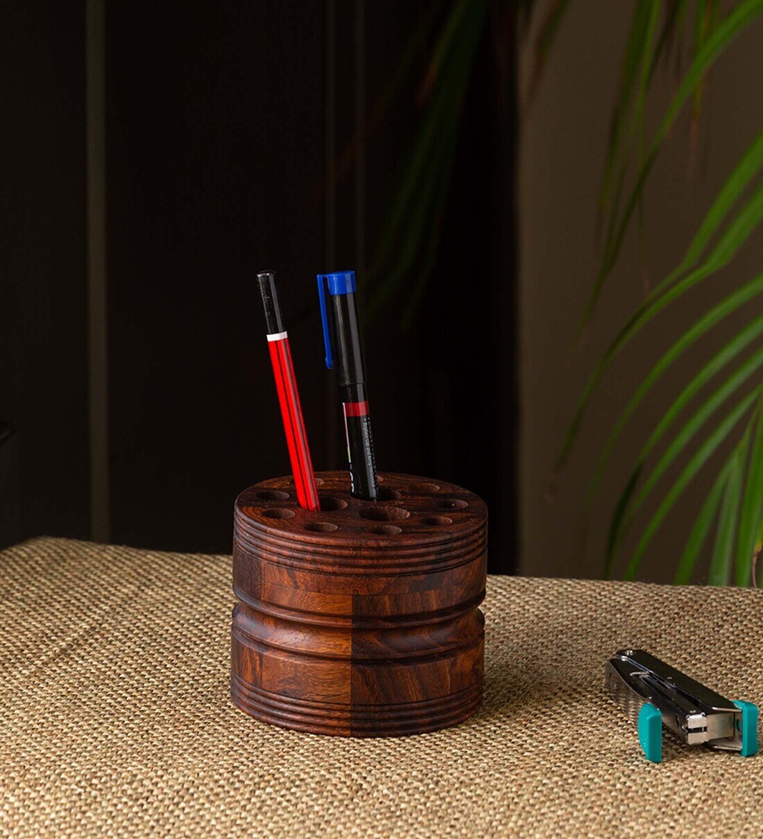 Buy Ripples of Wood Brown Sheesham Wood Pen Stand at 29% OFF by ...