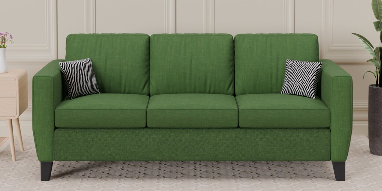 Buy Rio 3 seater Fabric sofa in Forest Green color at 29% OFF by Adorn ...