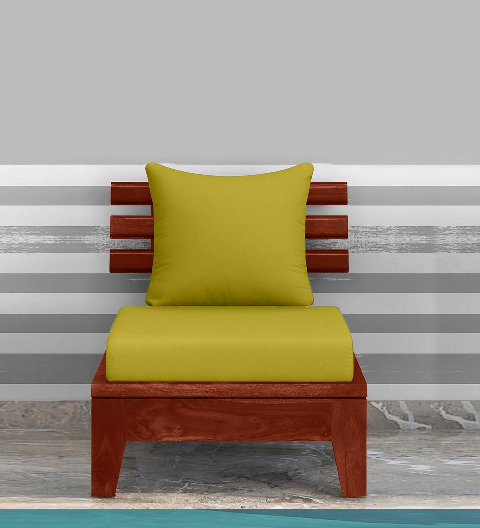 Buy Rigby Sheesham Wood 1 Seater Sofa In Honey Oak Finish at 33% OFF by ...