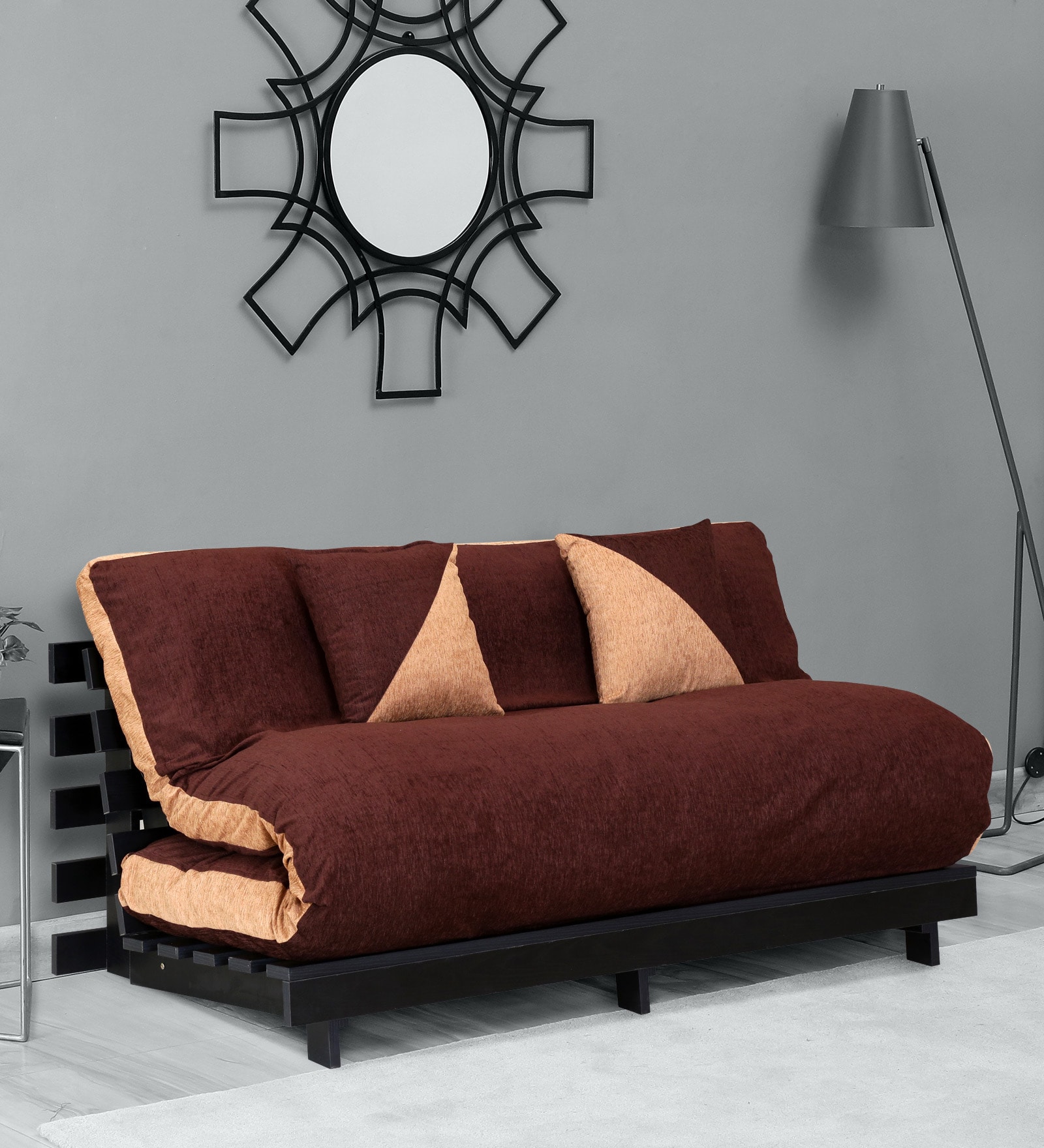 Buy Rille Fabric Futon in Brown Colour at 35% OFF by Auspicious Home ...