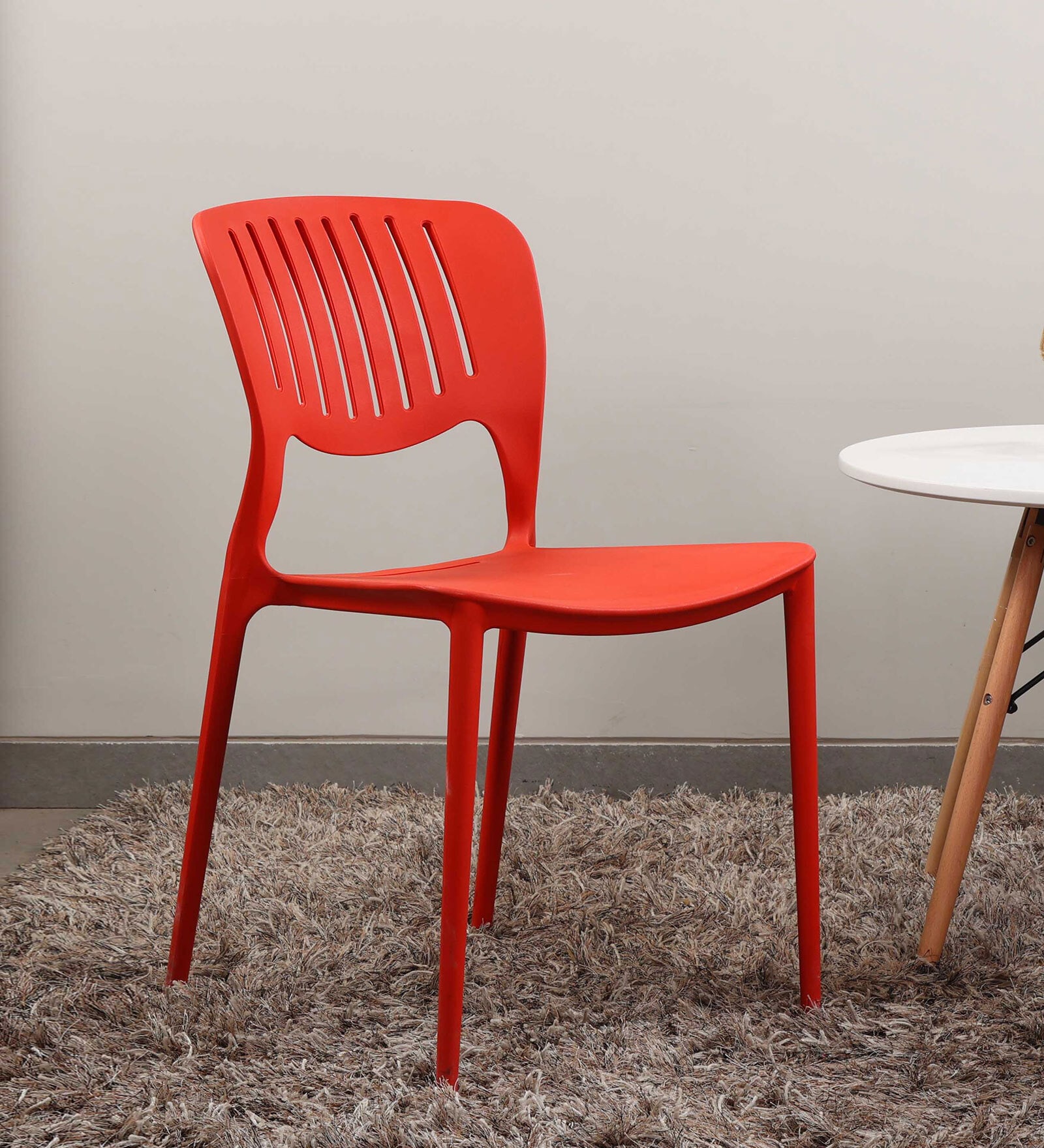 Buy Rio Plastic Cafe Chair in Red Colour at 34% OFF by Urbancart ...