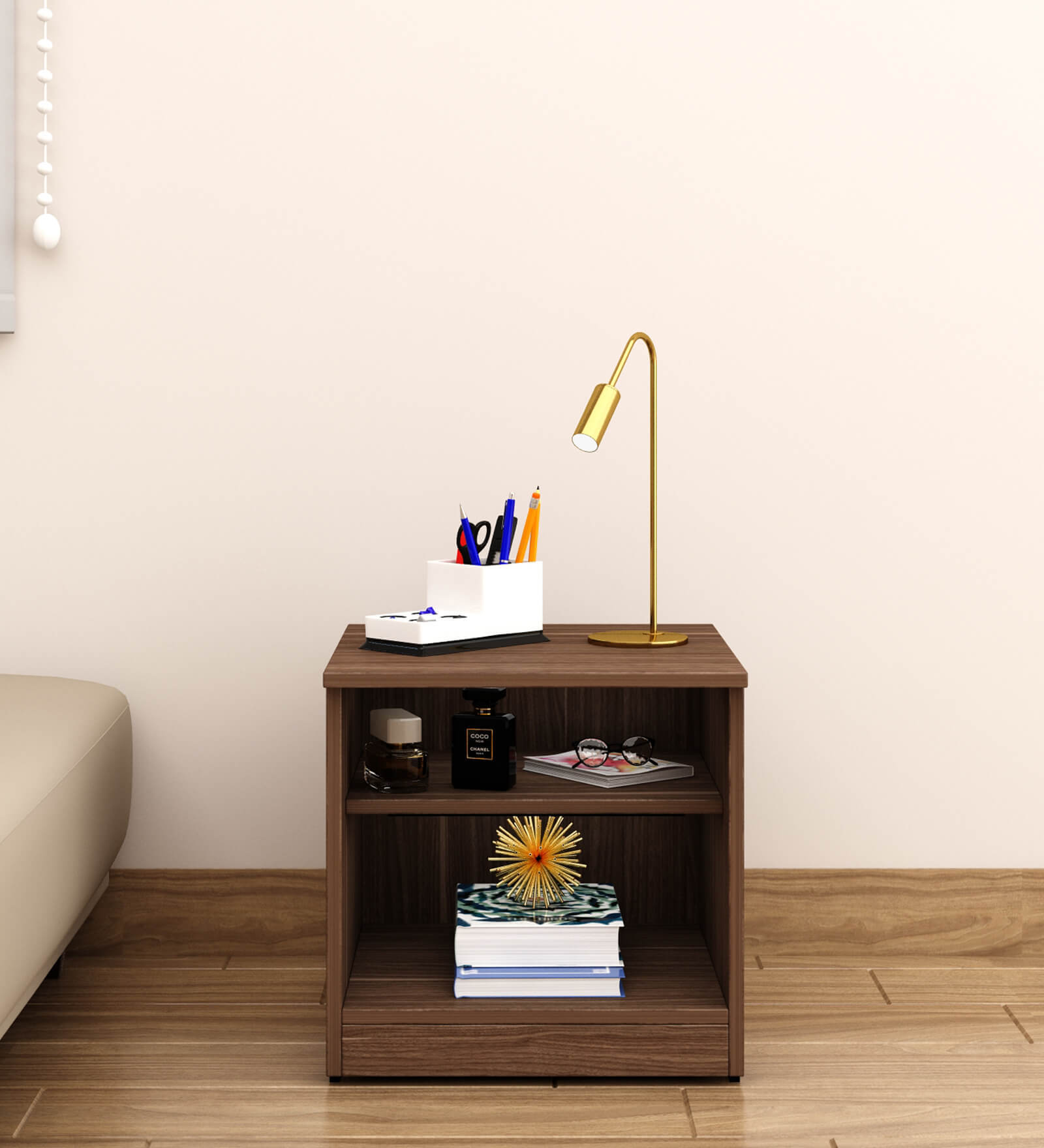 Buy Rio Wood Bedside Table in Cairo Walnut Finish at 36% OFF by Crystal ...