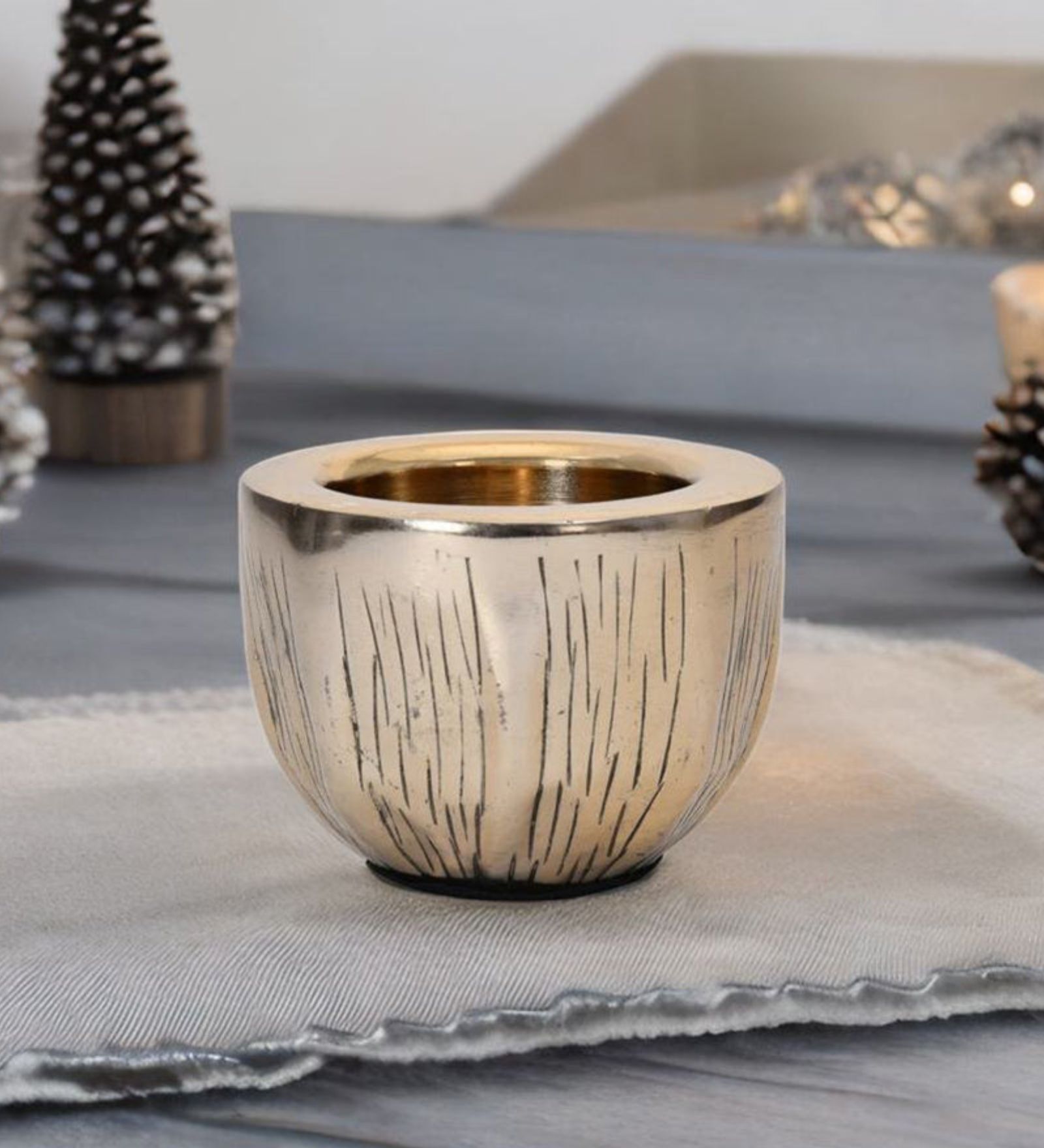 Buy Ripple Metal Stout Votive (Gold) at 50% OFF by @home | Pepperfry