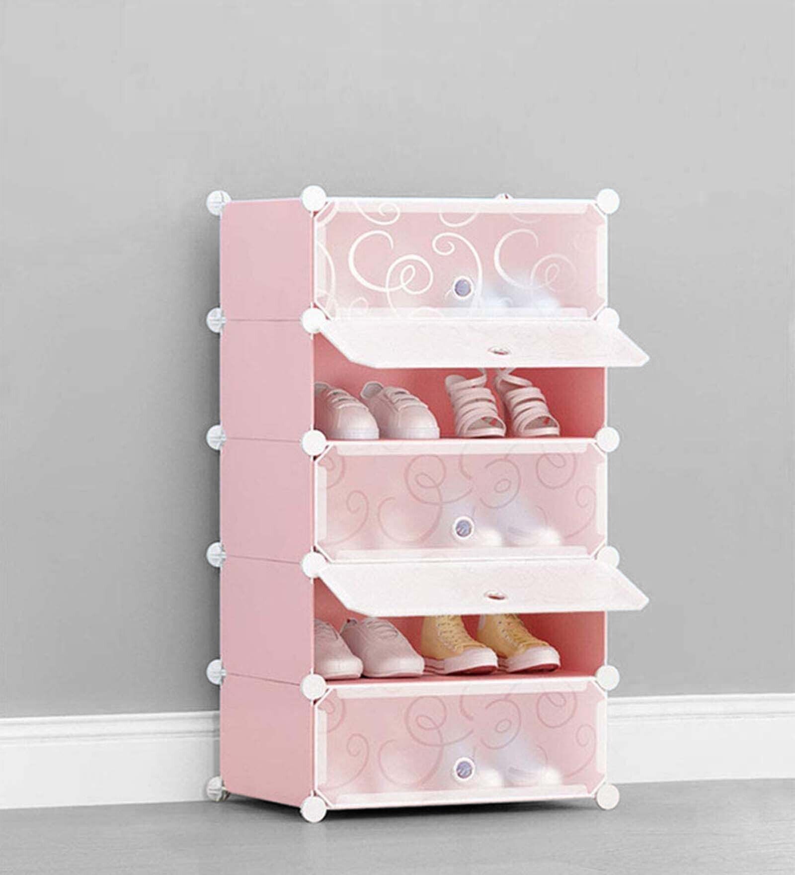Buy Riva Plastic Open Shoe Rack in Pink Finish at 68% OFF by Aysis ...