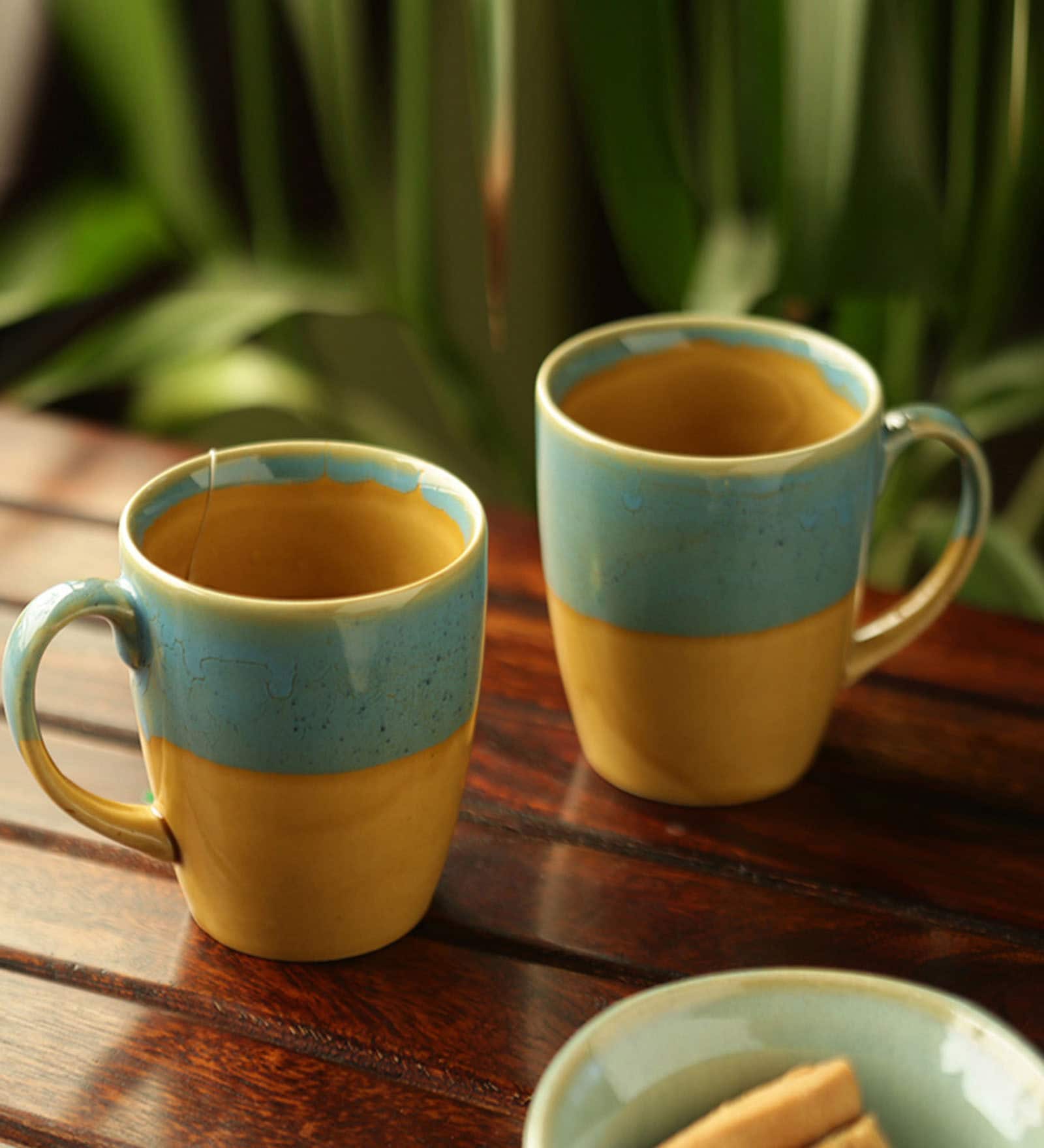 Buy River Rims Glazed 330ml Multicolour Ceramic (Set of 6) Coffee Mugs ...