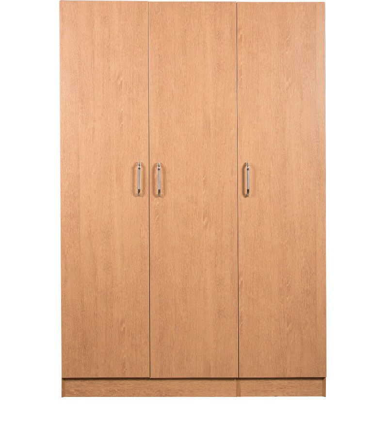 Buy Rico 3 door Plywood Wardrobe with Brown Oak Finish with Hettich ...
