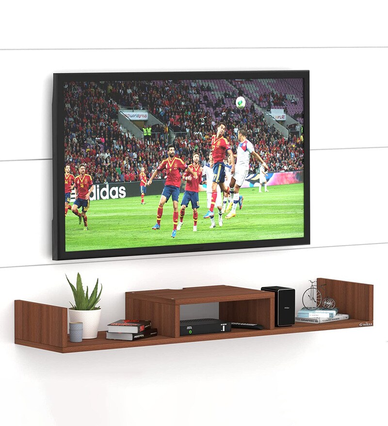Buy Riley TV Unit in Walnut Finish for TVs up to 55\ by Anikaa Online ...