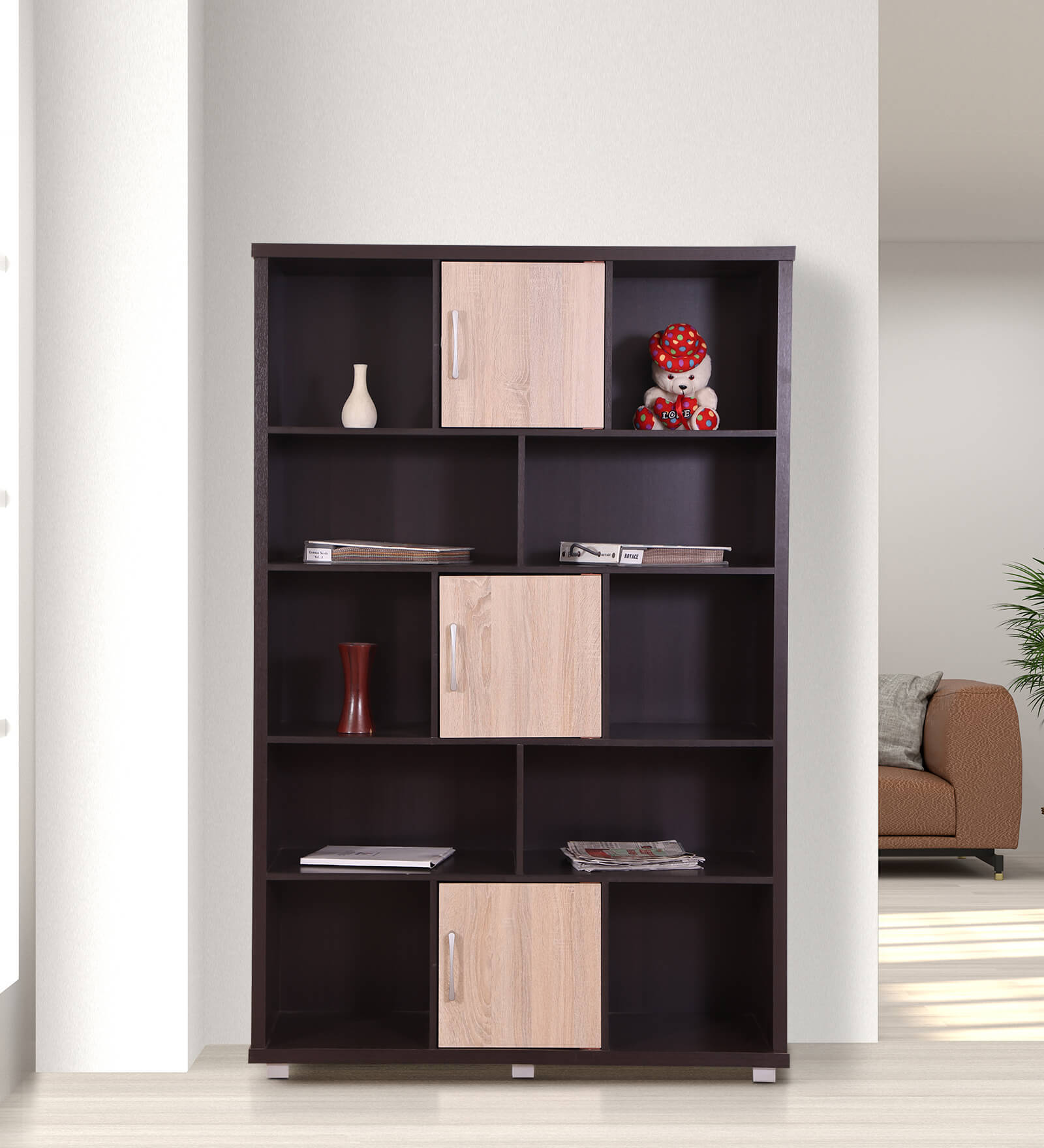Buy Rmey 5 Tier Book Shelf in Wenge Finish at 100% OFF by Eros | Pepperfry