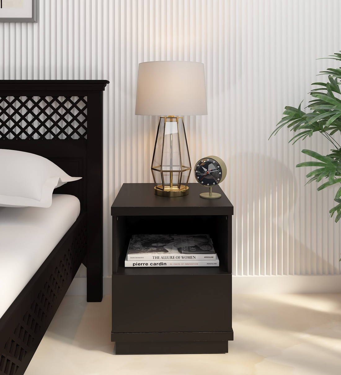 Buy Roku Bedside Table in Wenge Finish with Drawer at 31% OFF by ...