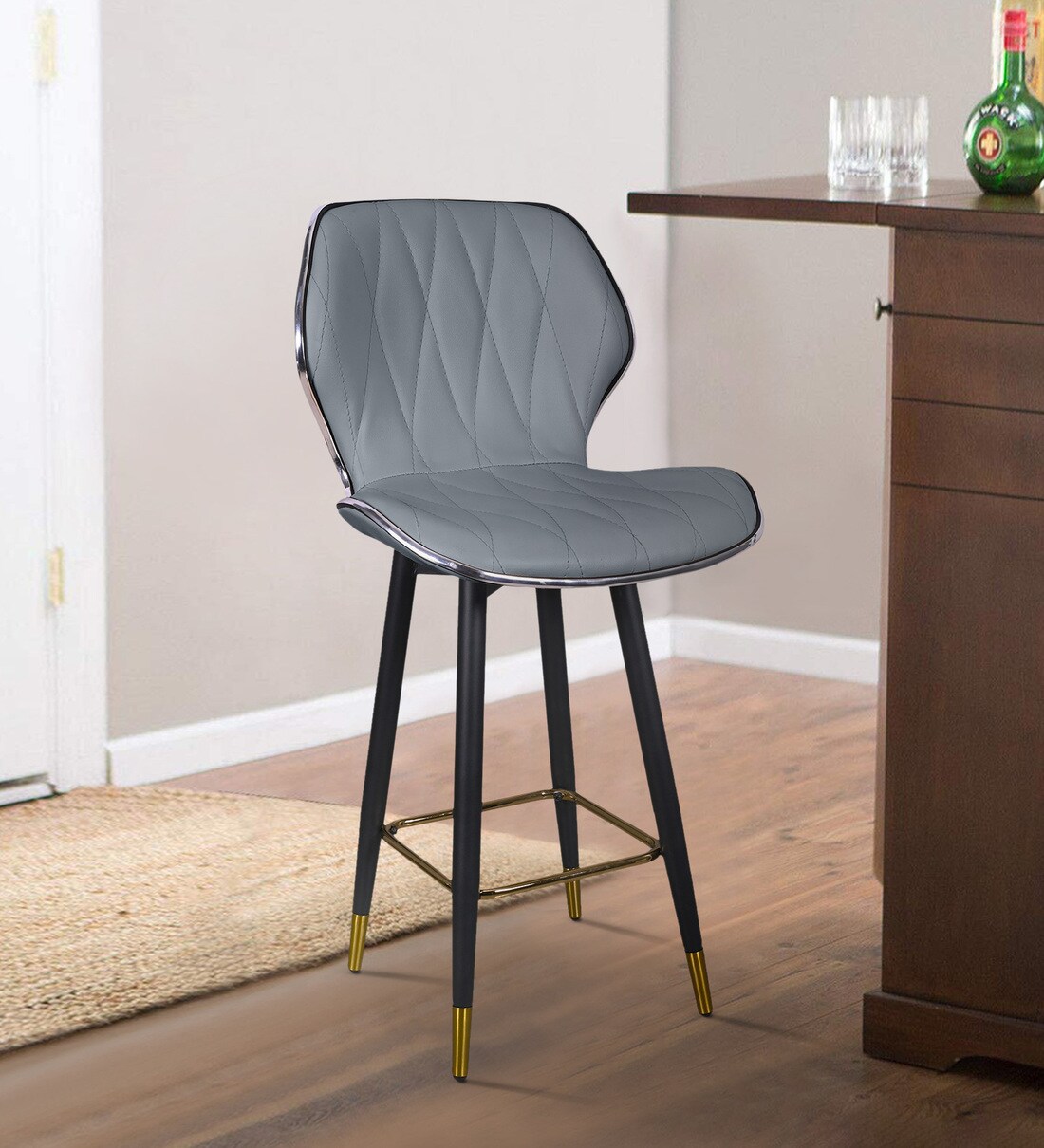 Buy Rolex High Counter Bar Stool in Grey Colour at 15% OFF by Chairwale ...