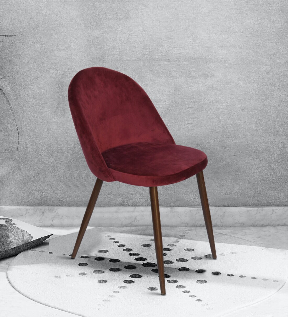 Buy Rolex Lounge Chair in Maroon Colour by KAG Concept Online - Low ...