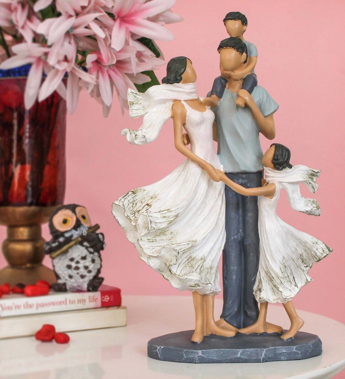 Buy Romantic Couple With Kids Polyresin Figurine at 17% OFF by Tied ...