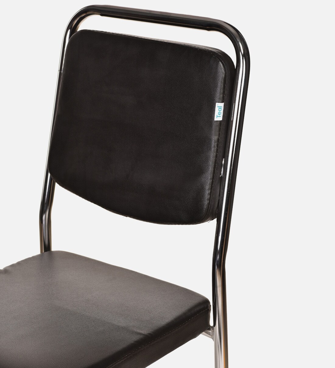 Buy Ronald Leatherette Guest Chair in Black Colour by Tealkart Online ...