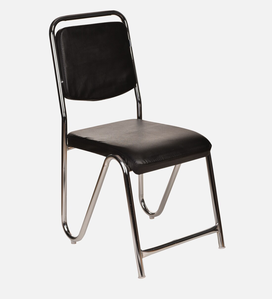 Buy Ronald Leatherette Guest Chair in Black Colour by Tealkart Online ...