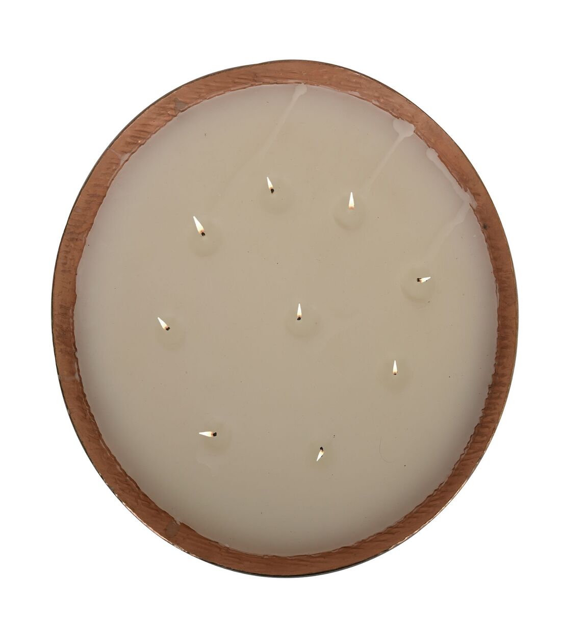 Buy Roshni Brown Iron Scented Wax Filled Urli Candle by Citilites ...