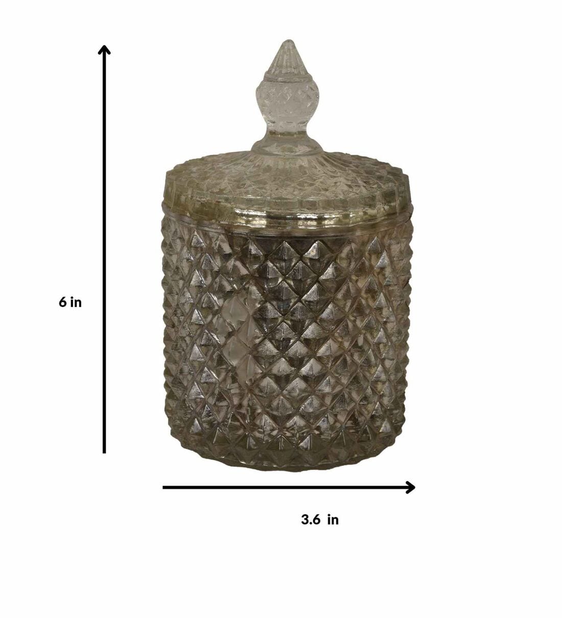 Buy Roshni Diamond Shaped Mercury Glass Shiny Glass T-Light Holder by ...