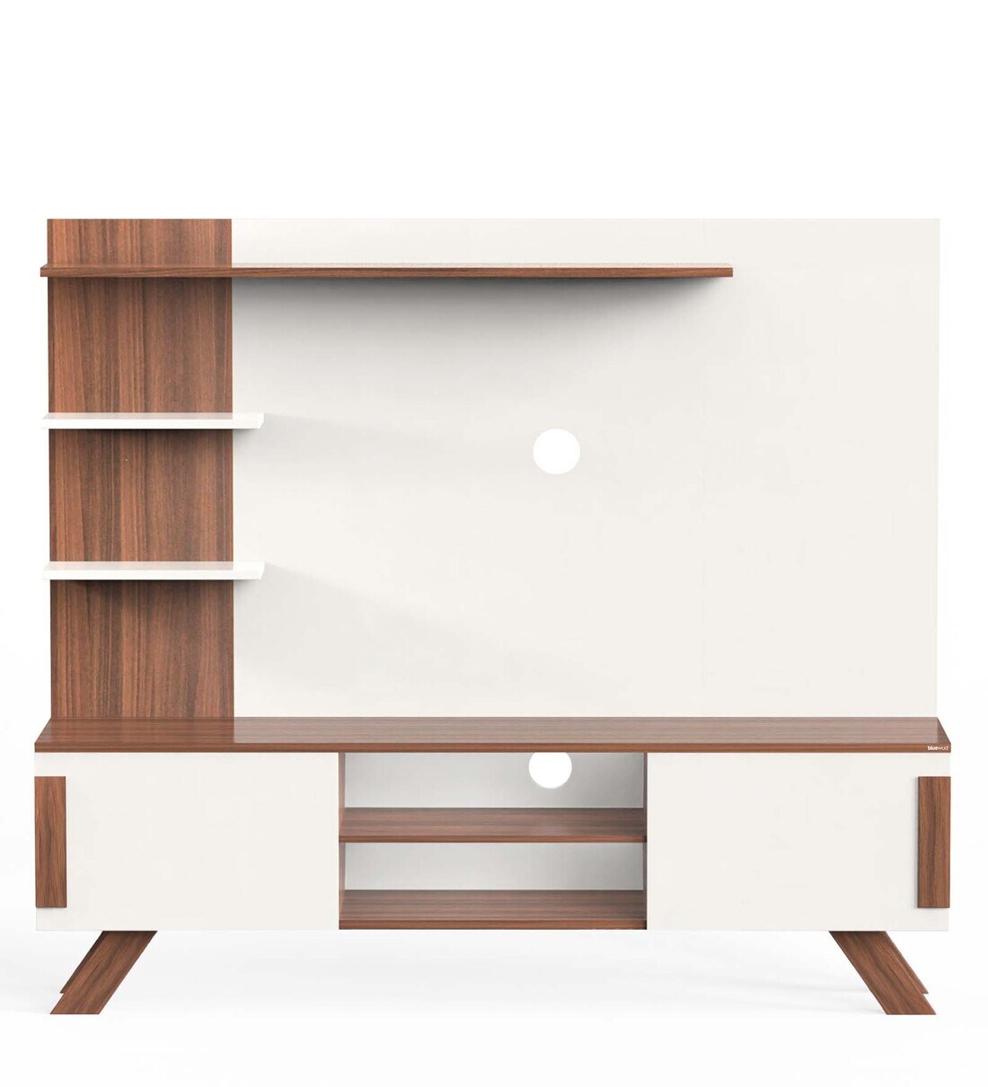 Buy Rowlet TV Unit in Walnut & White Finish for TVs up to 42\ by ...