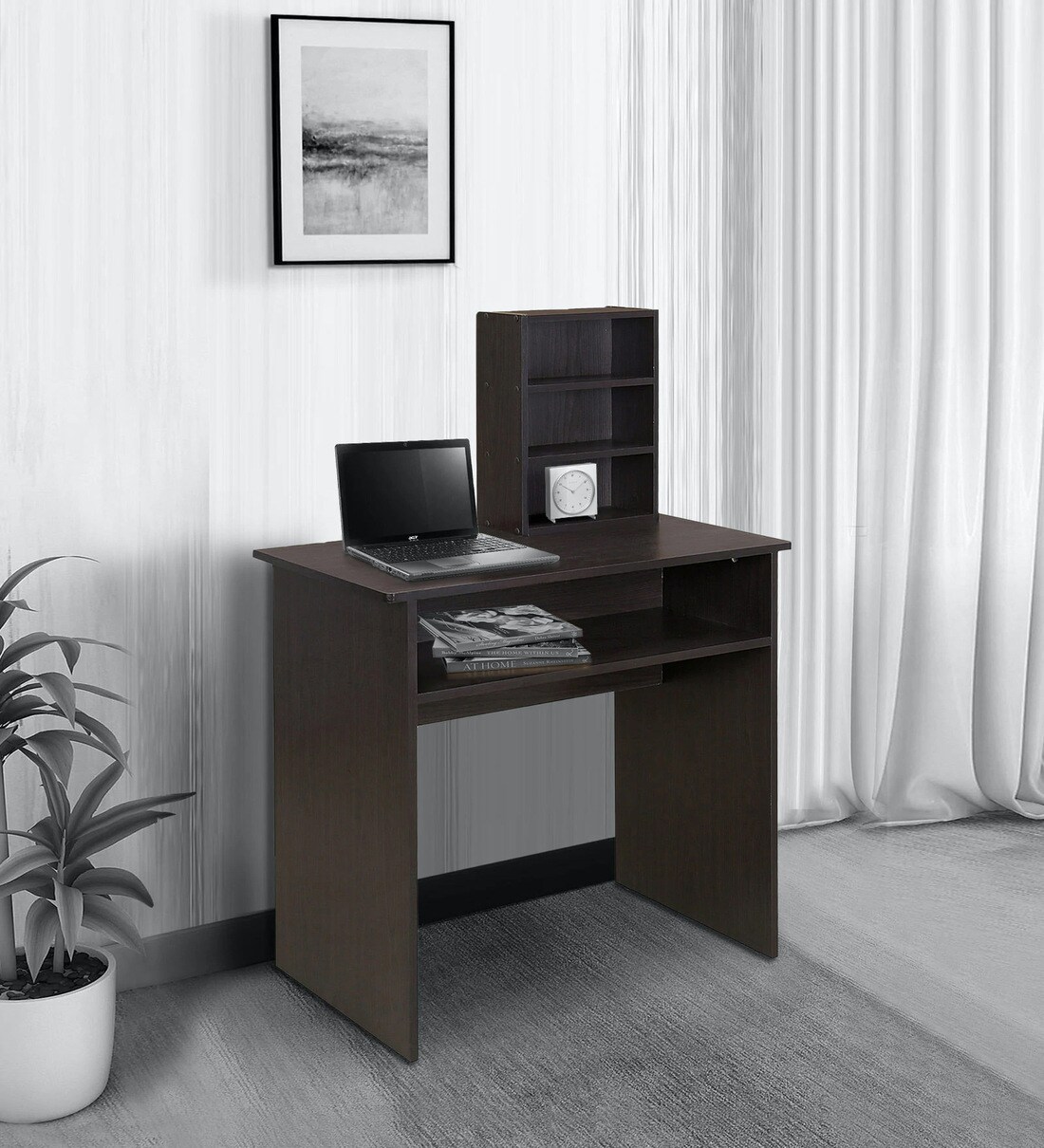 Buy Roy Computer Table in Walnut Finish at 50% OFF by @home | Pepperfry