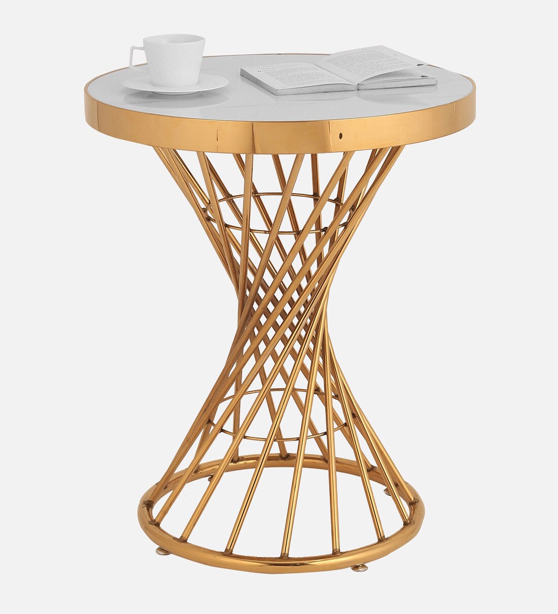 Buy Royal End Table in White Colour By Pansy Furniture Online ...