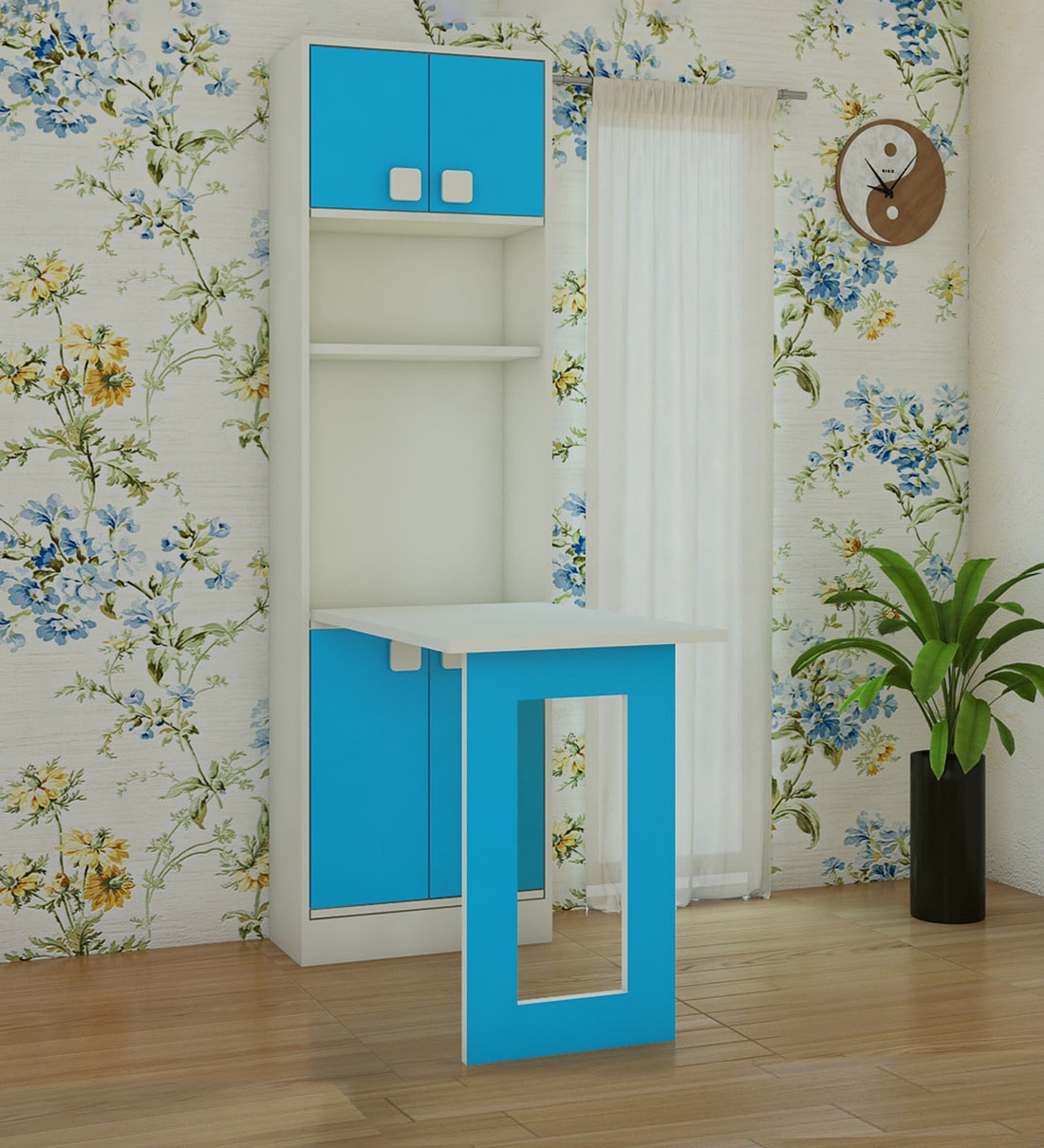 Buy Royale Space Saving Kids Study Table in Azure Blue Colour at 17% ...