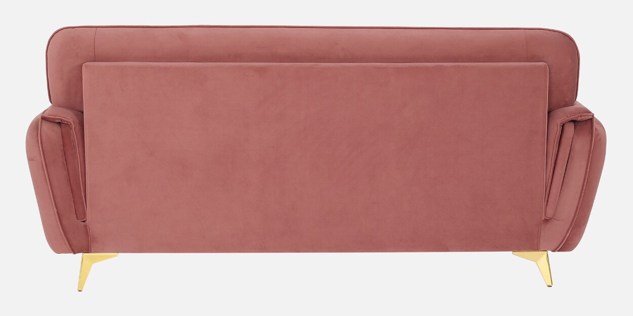 Buy Royal Fabric 3 Seater Sofa in Pink Colour Online - Contemporary ...
