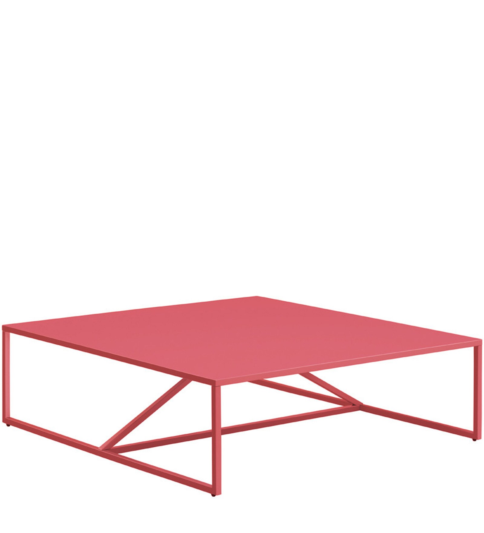 Buy Robinson Strut Square Coffee Table in Red Colour by Asian Arts ...