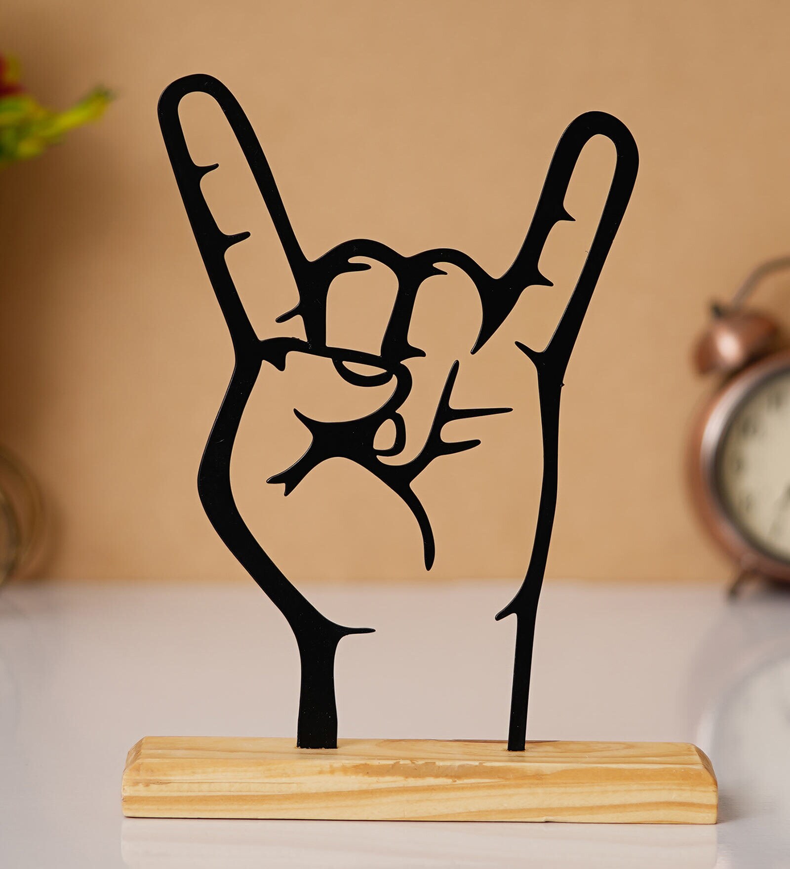 Buy Rock Sign Metal Sculpture at 30% OFF by The Next Decor | Pepperfry