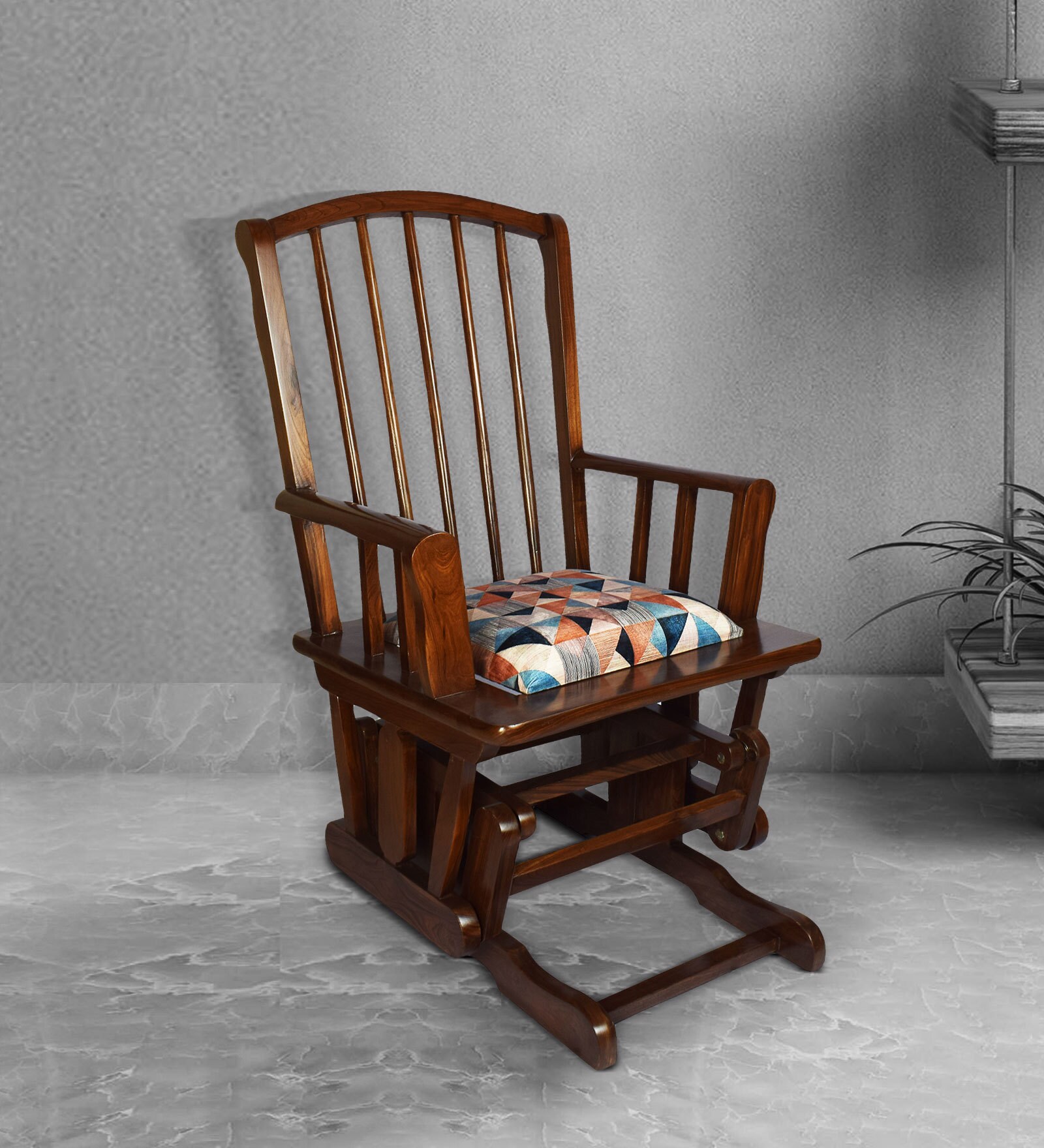 Buy Rocking Chair in Brown colour by EFC Online - Rocking Chairs ...