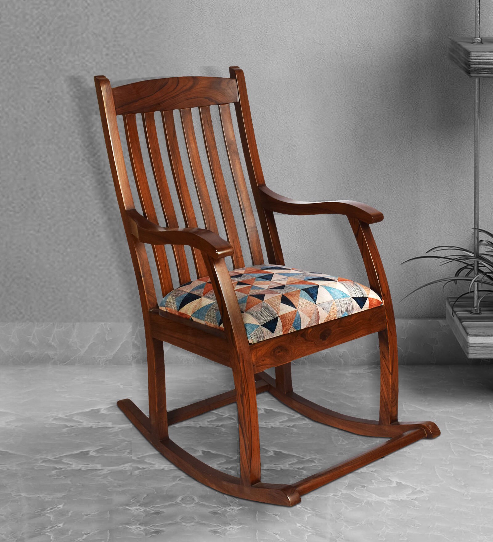 Buy Rocking Chair in Brown colour at 35% OFF by EFC | Pepperfry
