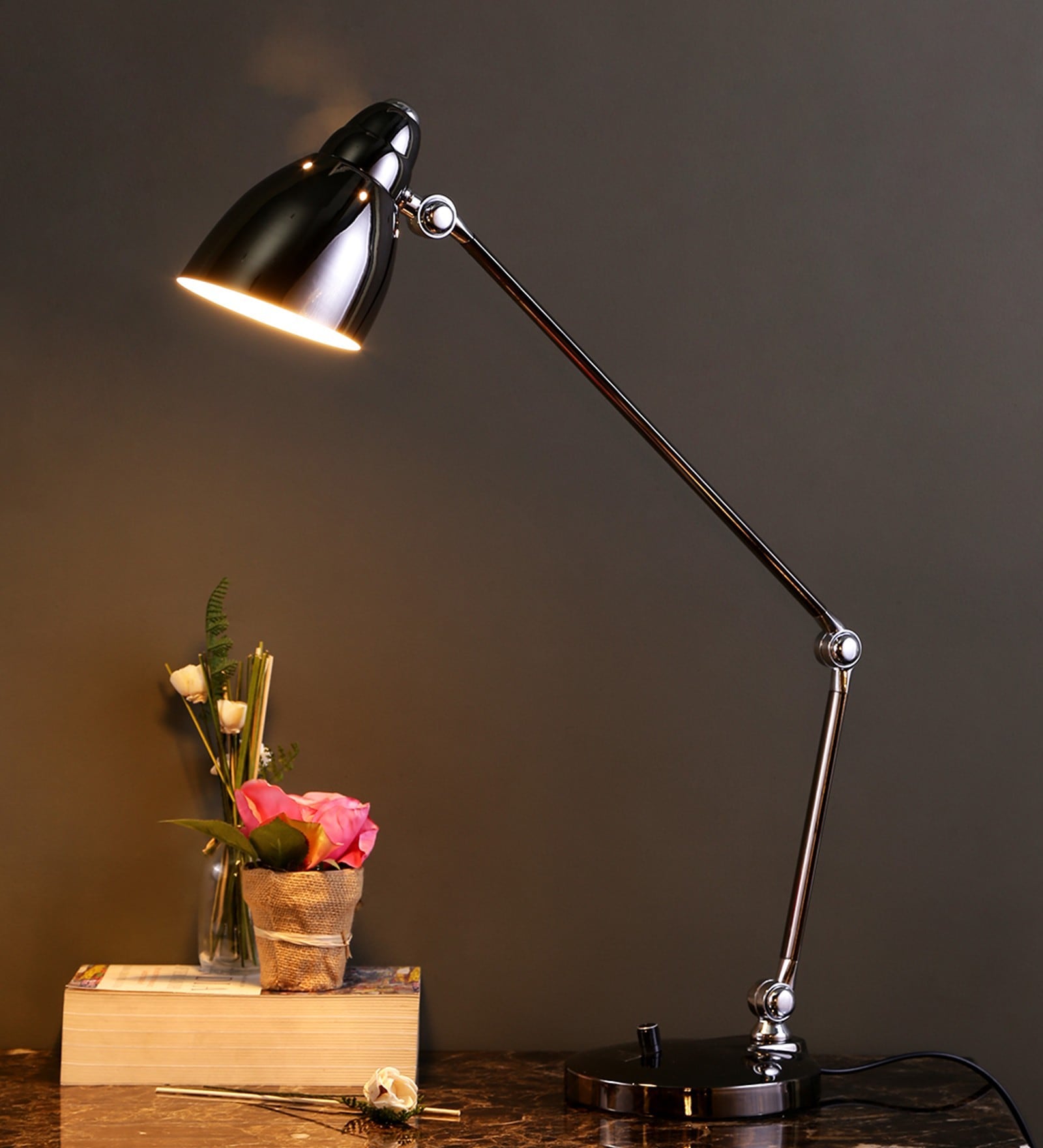 Buy Silver Shade Study Lamp with Metal Base by Jainsons Emporio at 6% ...
