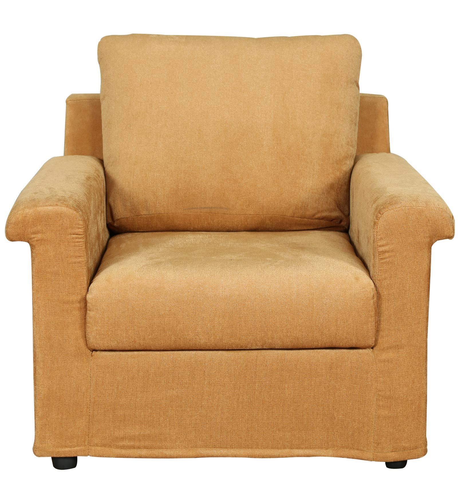 Buy Rondo One Seater Sofa in Beige Colour by Kurl-On Online - 1 Seater ...