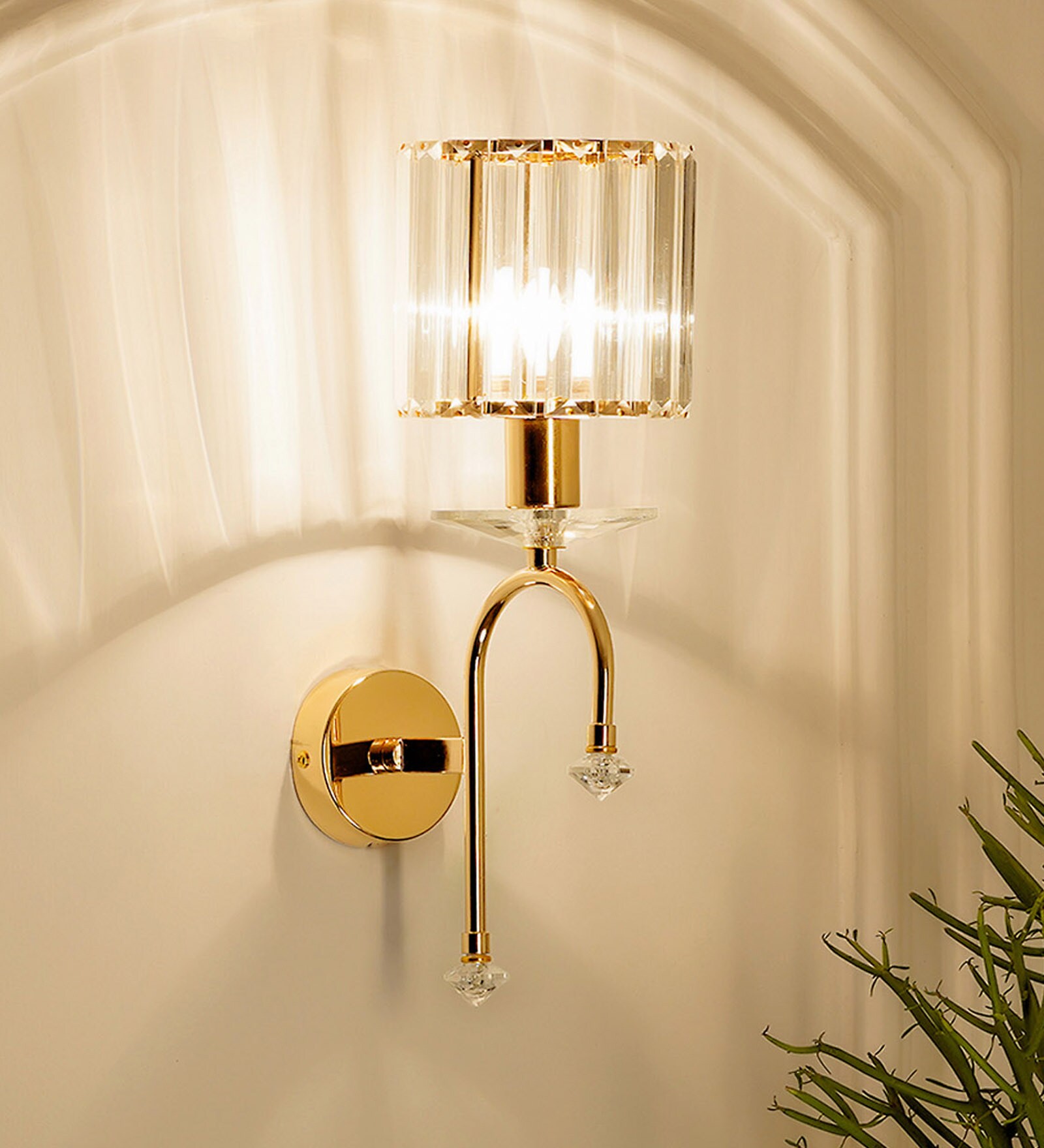 Buy Emphasis Rose Gold Metal and Crystal Wall Sconces at 28% OFF by ...