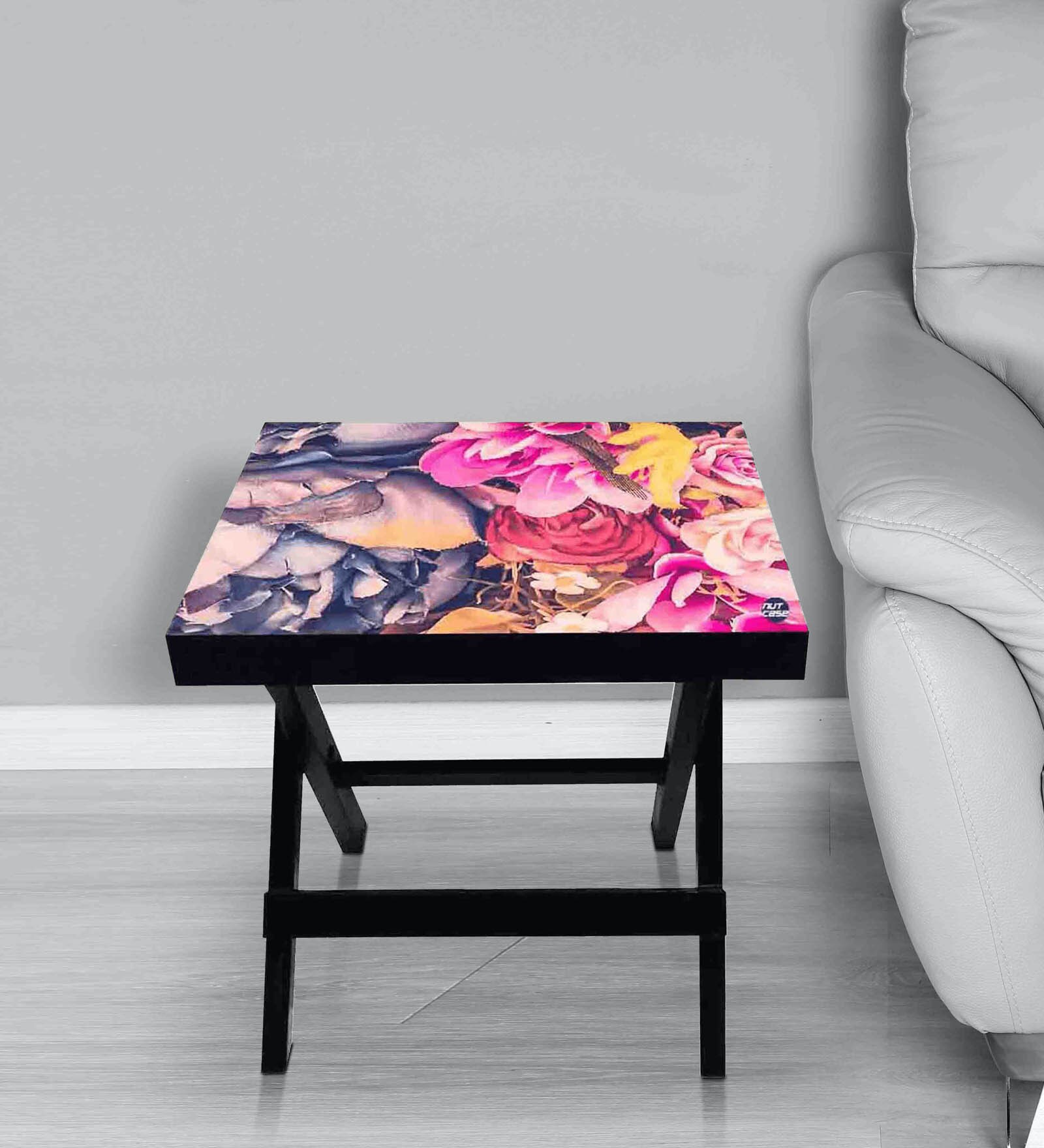 Buy Rose Print Folding End Table in Multi Colour at 19% OFF by NUTCASE ...