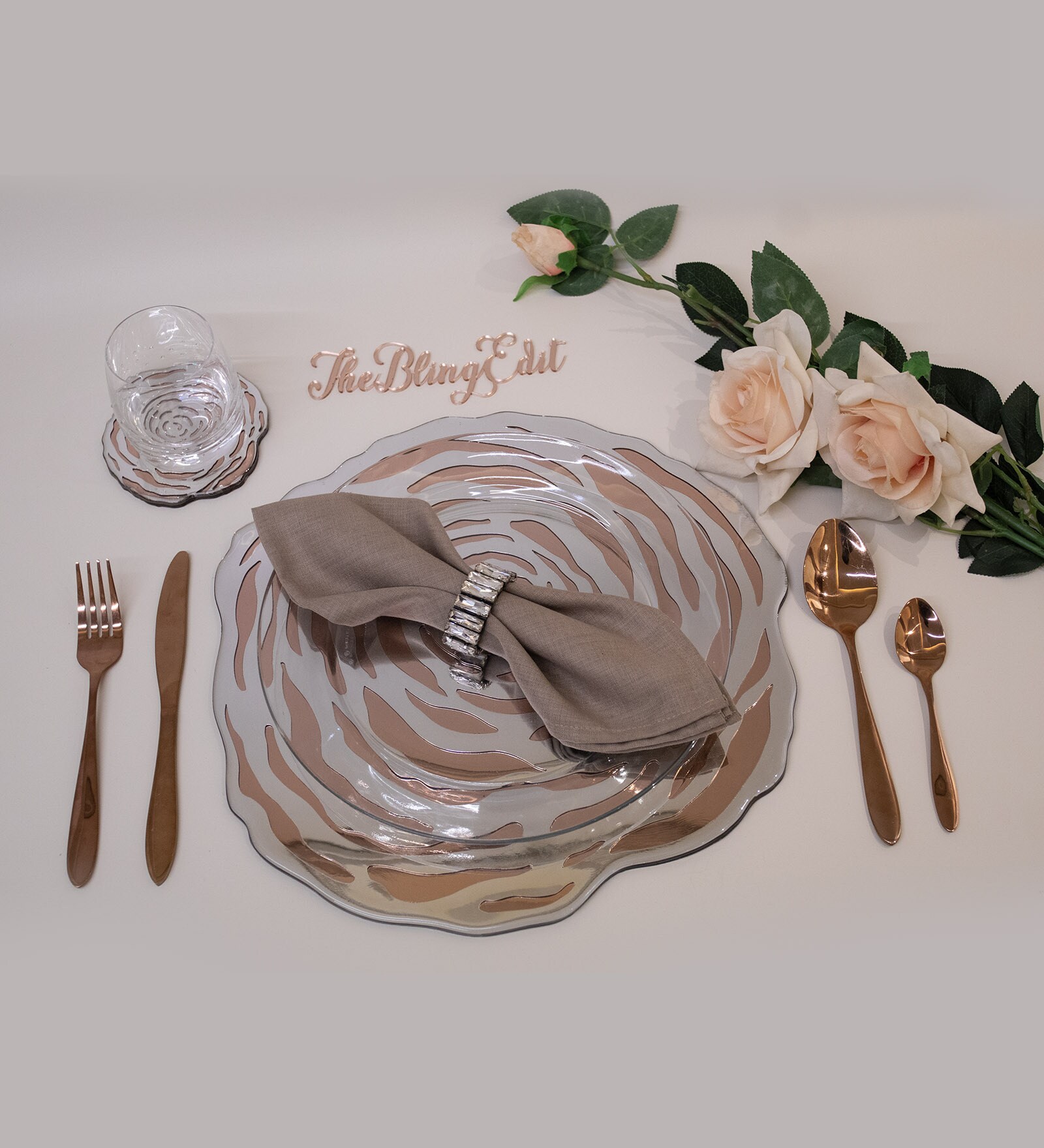 Buy Rossette (15x15) Silver Synthetic (Set of 2) Placemat at 33% OFF by ...