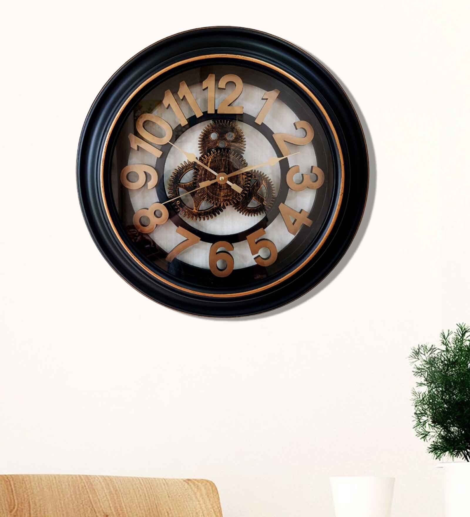 Buy Round Brown Mechanic Design Wall Clock at 35% OFF by FunkyDecors ...