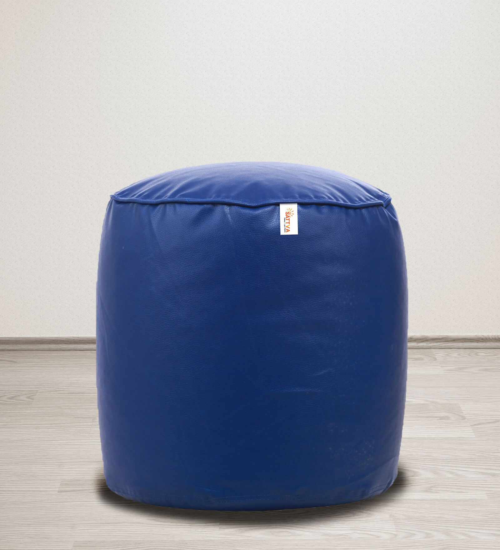Buy Round Pouffe with Beans in Royal Blue Colour at 45% OFF by Sattva ...