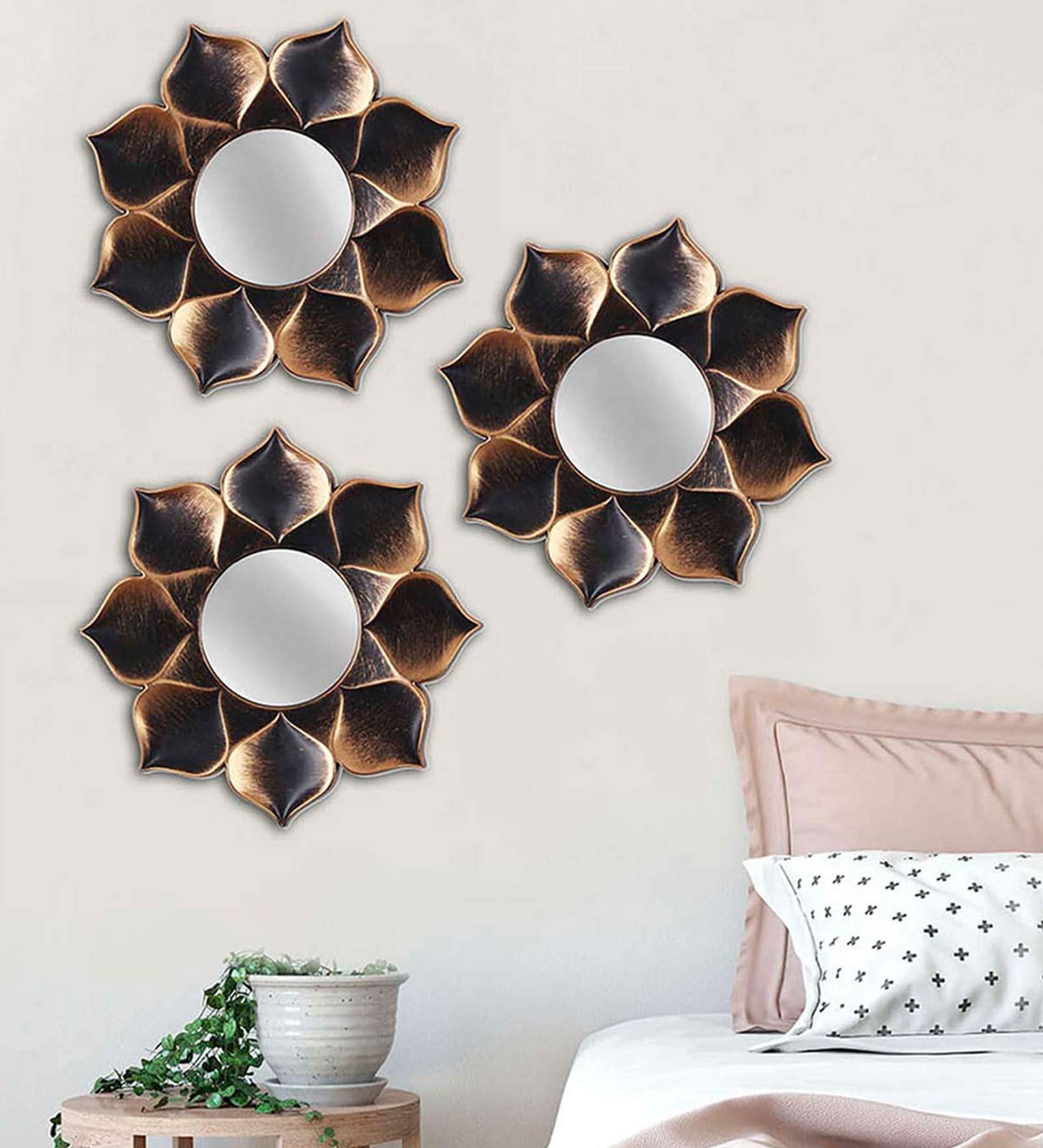 Buy Brown Plastic Flow Mirror Sets at 50% OFF by Art Street | Pepperfry