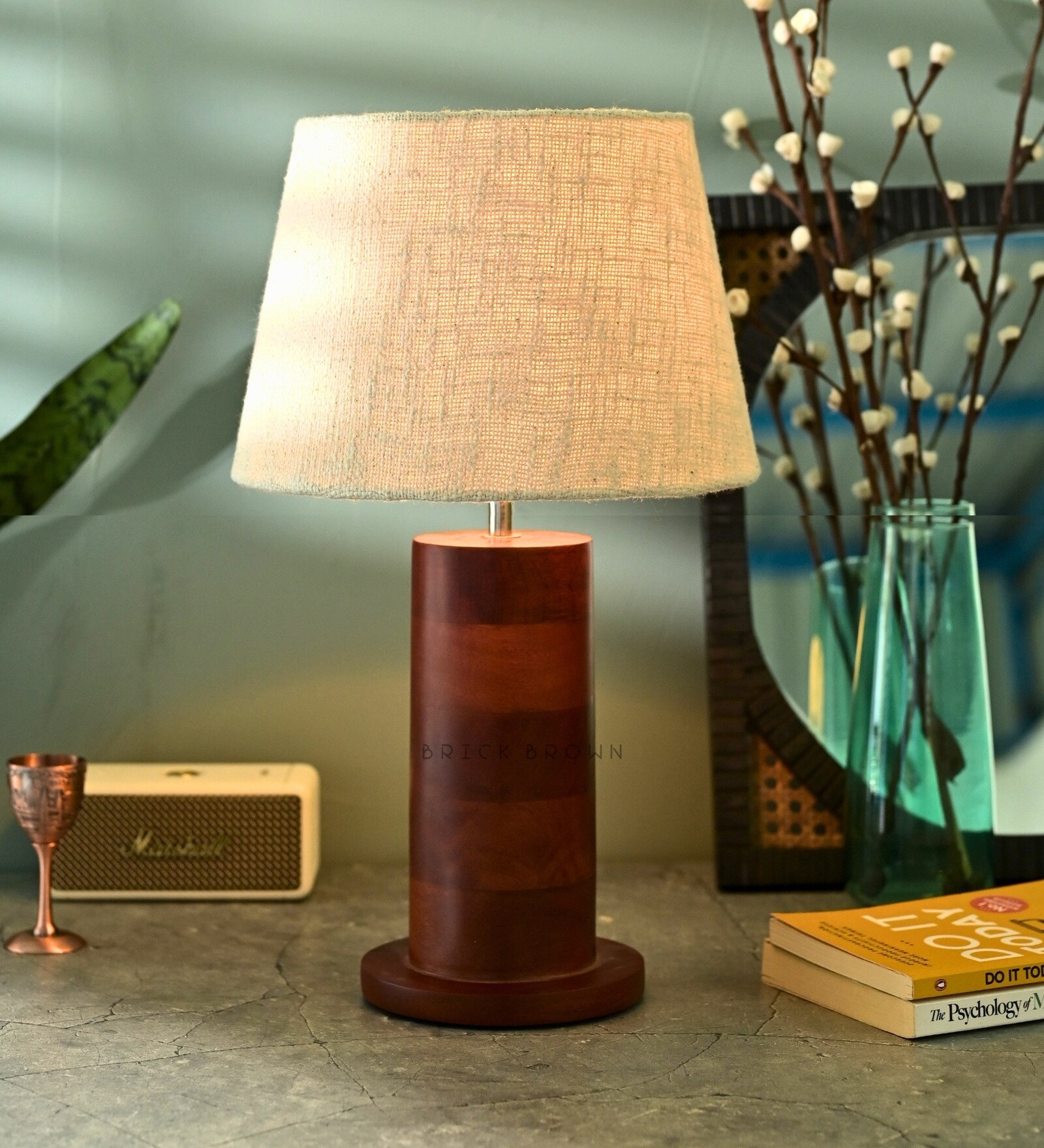 Buy Rounded Twist Night Lamp | Table Lamp at 30% OFF by Brick Brown ...