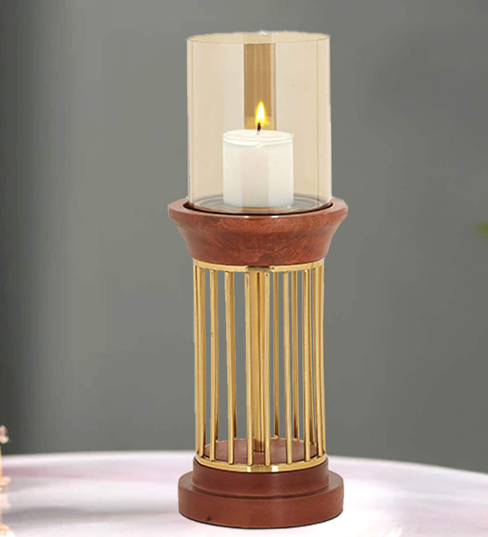 Buy Wire Cylinder Candle Holder Small Wire Design Metal Frame at 55% ...