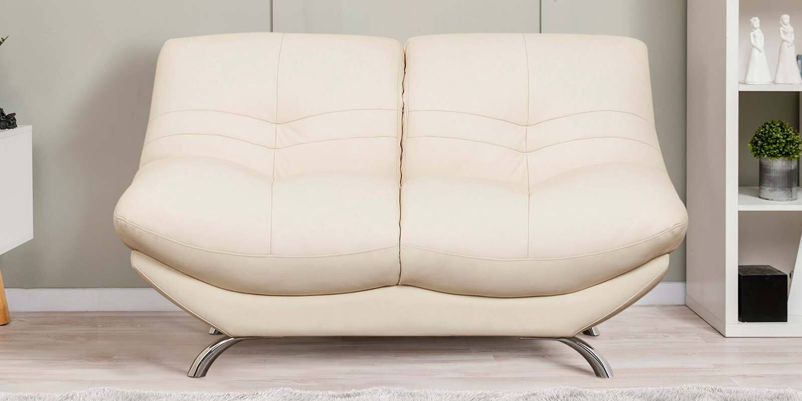 Buy Rossdale Leatherette 2 Seater Sofa in Beige Colour at 26% OFF by ...