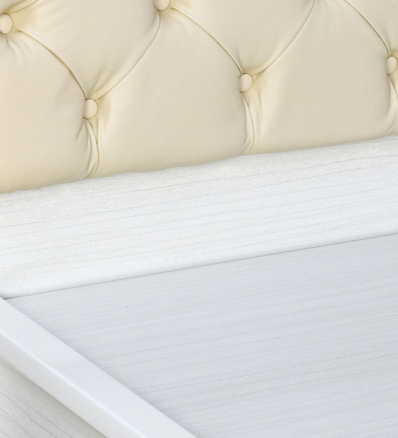 Buy Rolex King Size Bed in White Finish with Hydraulic Storage by ...