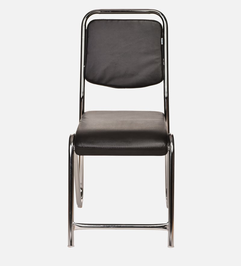 Buy Ronald Leatherette Guest Chair in Black Colour by Tealkart Online ...