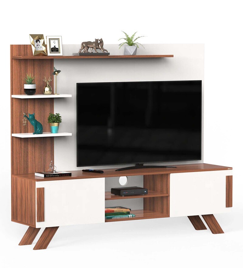Buy Rowlet TV Unit in Walnut & White Finish for TVs up to 42\ by ...