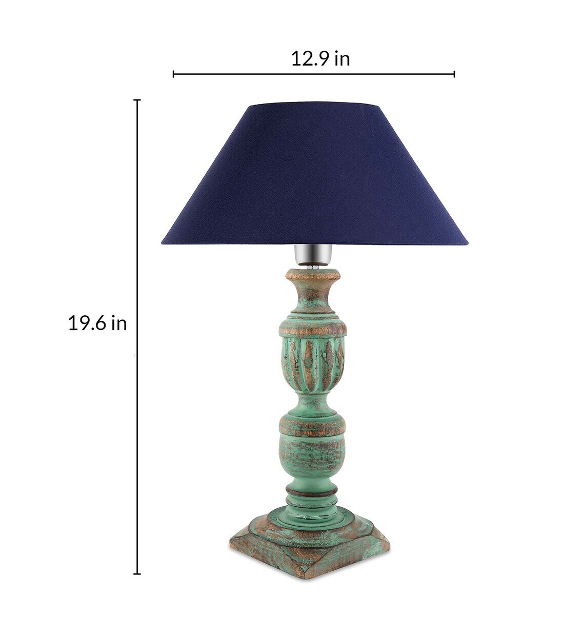 Buy Rustic Algae French Trophy Carved Table lamp with Empire Red Shade ...