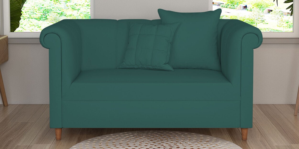 Buy Rubi Velvet 2 Seater Sofa in Pine Green Colour at 56% OFF by ...