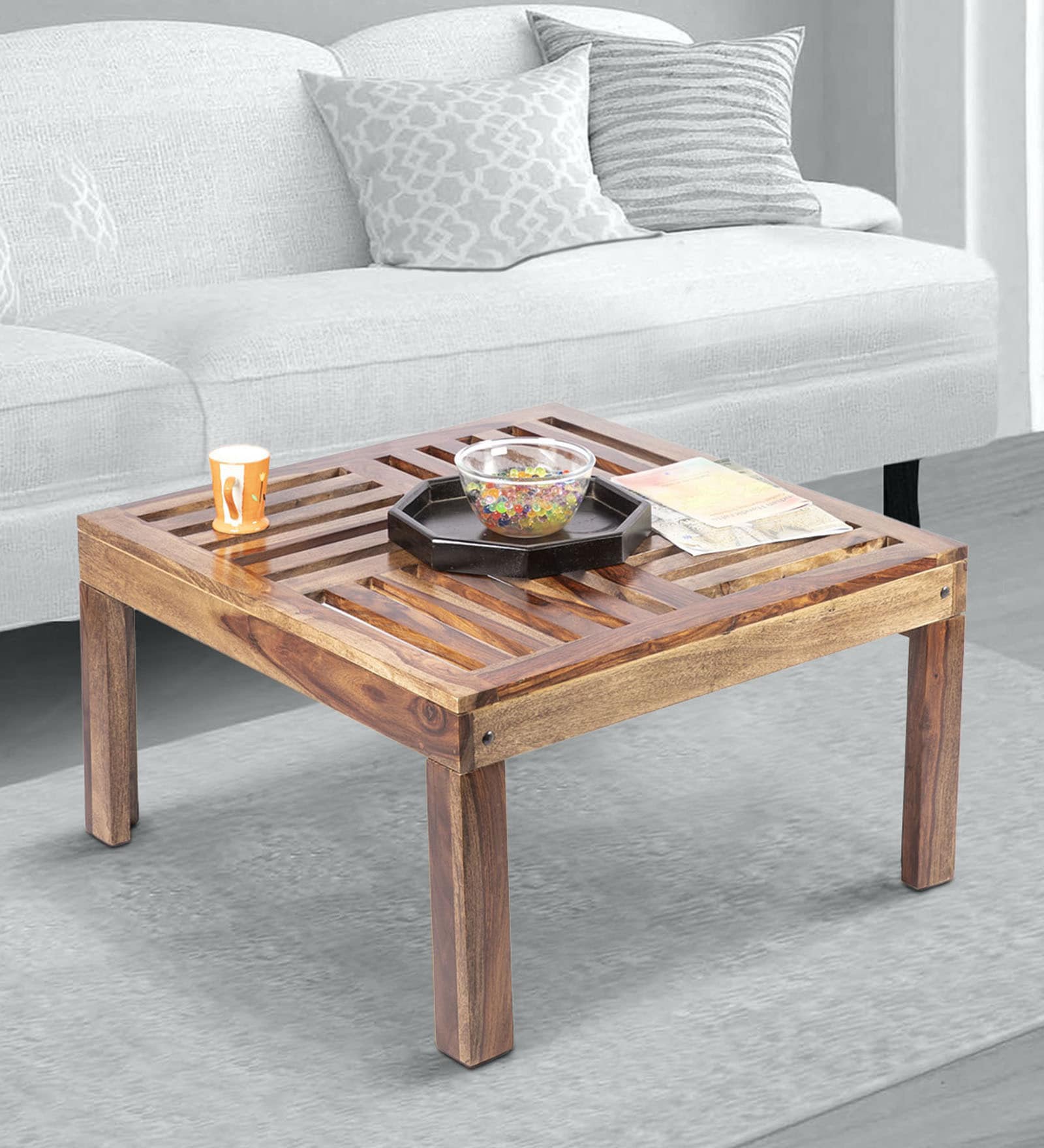 Buy Rubi Coffee Table in Teak Finish at 54% OFF by Ikiriya | Pepperfry
